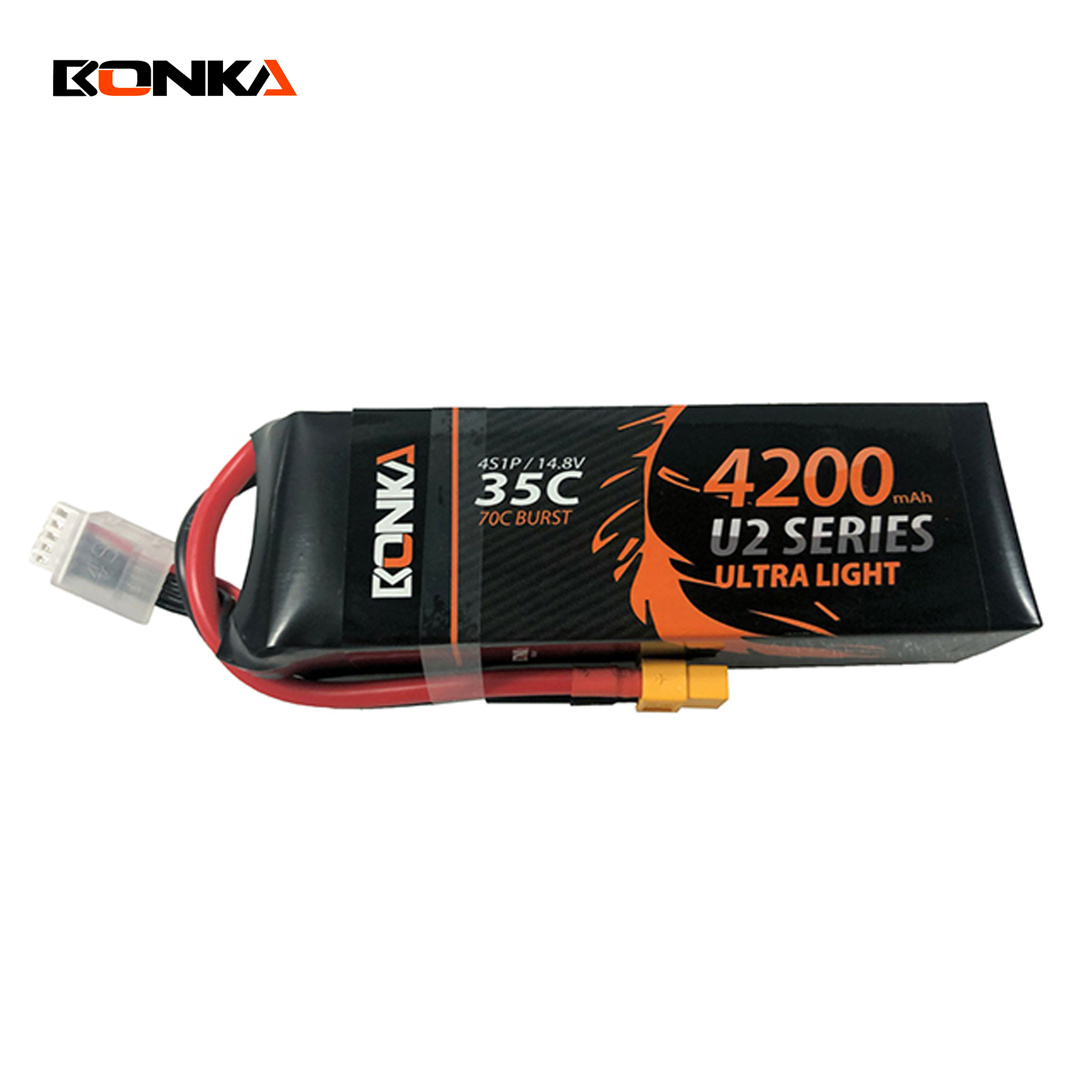 BONKA 4200mAh 35C 4S 14.8V Lipo Battery used for light show drone.